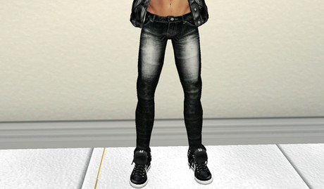 Second Life Marketplace - Jeans basic Black Unissex