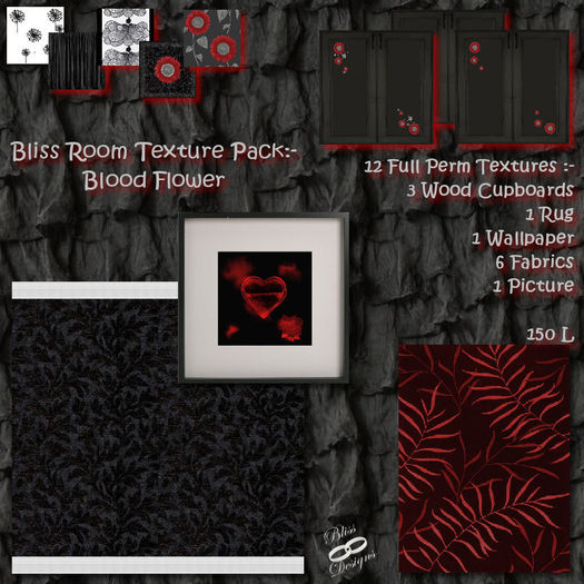 Second Life Marketplace - Bliss Room Textures - Blood Flower - Box