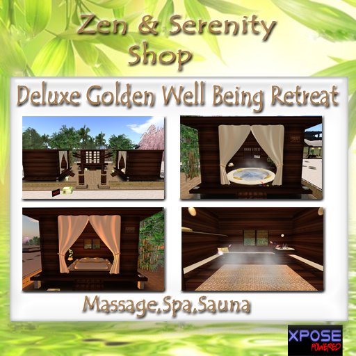Second Life Marketplace - Deluxe Golden Well Being Retreat ,Spa,Sauna ...