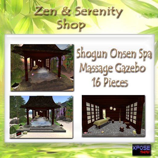 Second Life Marketplace - Pack Shogun Onsen/Spa 16 Pieces Zen & Serenity