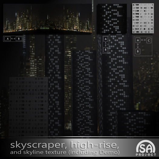 Second Life Marketplace - SKYCRAPER, HIGH-RISE and SKYLINE TEXTURe PACK ...