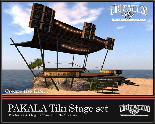 Second Life Marketplace - Tiki Tattoo - PAKALA Stage set for club ...