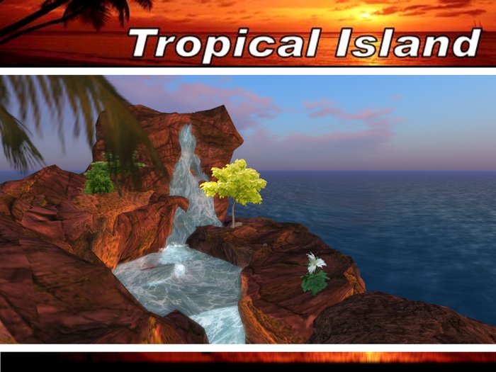 Second Life Marketplace - Tropical Island :: Waterfall
