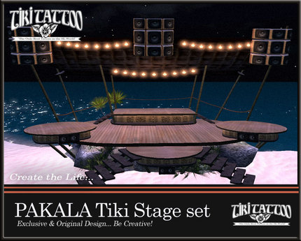 Second Life Marketplace - Tiki Tattoo - PAKALA Stage set for club ...