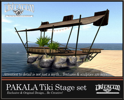 Second Life Marketplace - Tiki Tattoo - PAKALA Stage set for club ...