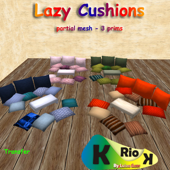 Second Life Marketplace - Lazy cushions oranges