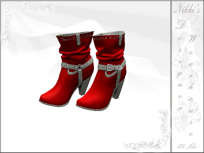 Second Life Marketplace - Daisey Duke Red Boots Sculpt w/resizer