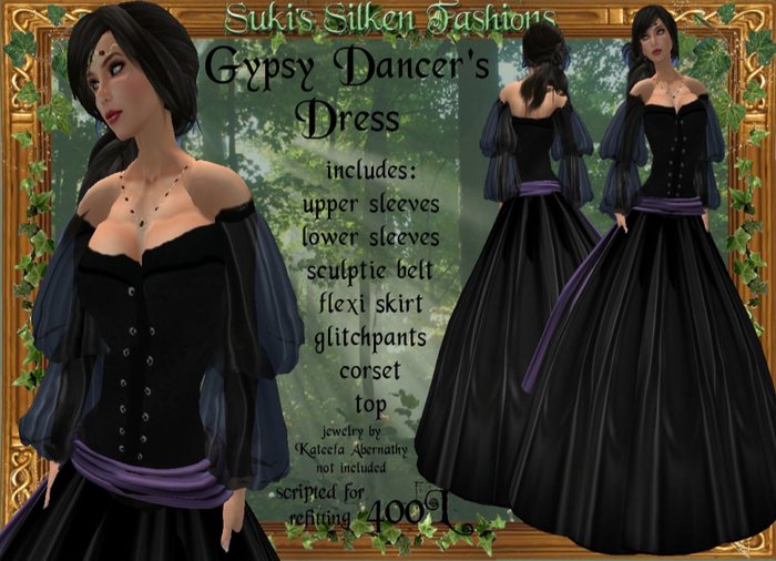 Second Life Marketplace - !~SSF~! Gypsy Dancer's Sash Dress (revised)