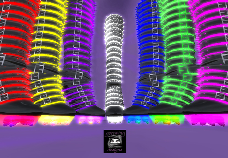 Second Life Marketplace - cyber neon razor seduction boots all color's