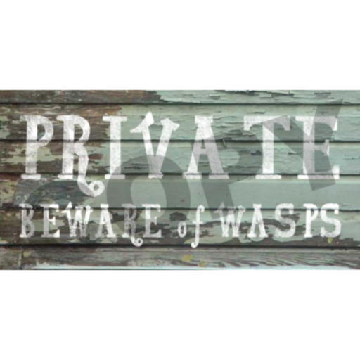 Second Life Marketplace - Private beware of wasps weathered sign