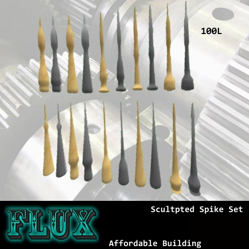 Second Life Marketplace - Flux Sculpty Sculpted Spike Set