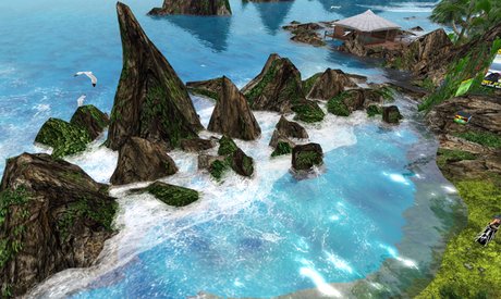 Second Life Marketplace - Realistic 50m wide offsim rocks barrier with ...