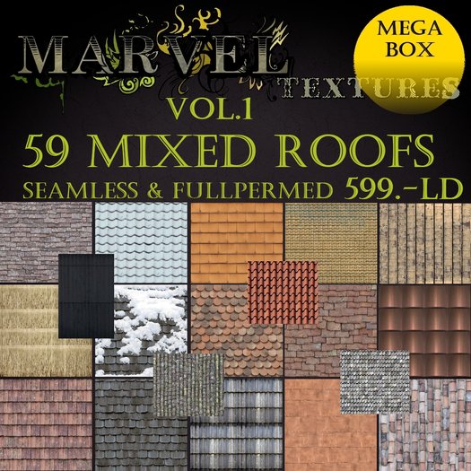 Second Life Marketplace - Marvel Roofs set vol 1 - 59 fullpermed ...