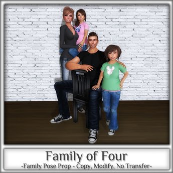 Second Life Marketplace - Magnifique - Family of Four (Family Pose)