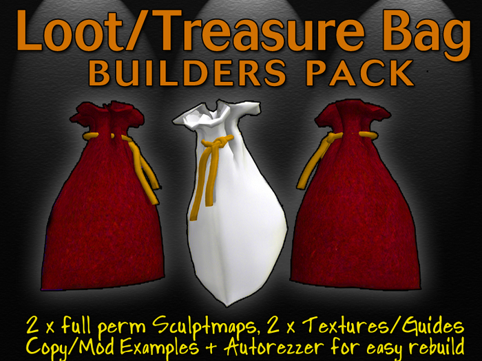 Second Life Marketplace - Loot Treasure Bag BUILDERS PACK