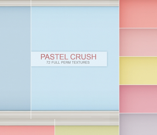 Second Life Marketplace - Pastel Crush Walls I 72 Full Perm Textures ...
