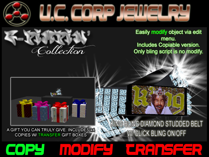 Second Life Marketplace - Gangsta' G-Pimpin' King On/Off Bling Diamond ...