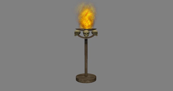 Second Life Marketplace - Torch - Skulls - Floor