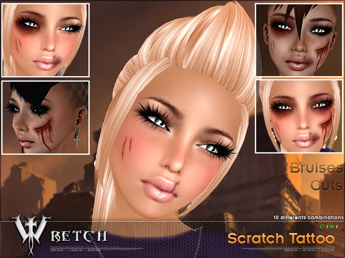 Second Life Marketplace - :: Wretch :: Scratch Tattoo