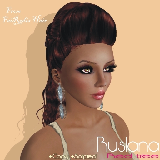 Second Life Marketplace - FaiRodis Ruslana Red tree hair + earings Demo