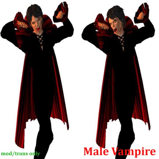 Second Life Marketplace - Dondi's Doodads Men's Vampire Costume-updated