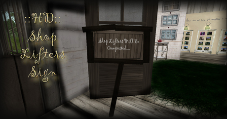 Second Life Marketplace - ::HD:: Shoplifters Crooked Sign