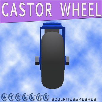 Second Life Marketplace - Castor / Trolley Wheel with brake lever. 100% ...