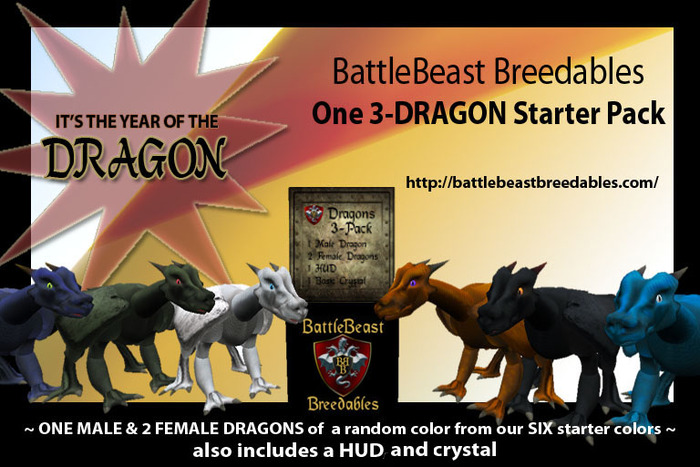 Second Life Marketplace - BattleBeast Breedables - 3-Pack (2 Female ...