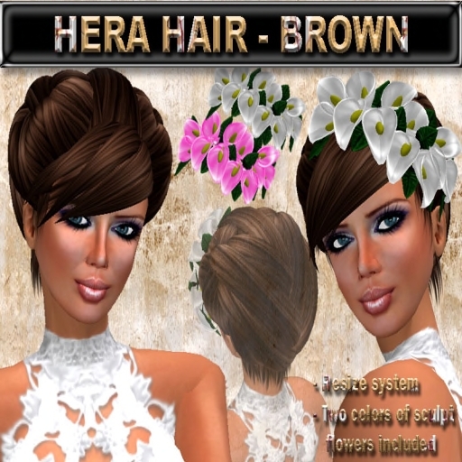 Second Life Marketplace - HERA HAIR BROWN -HAIR- BRIDAL - WOMEN`S FLEXI ...