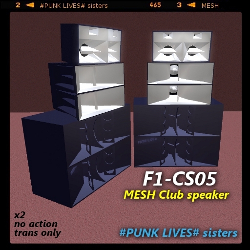 Second Life Marketplace - MESH F1-CS05 set (2 club stage speaker)