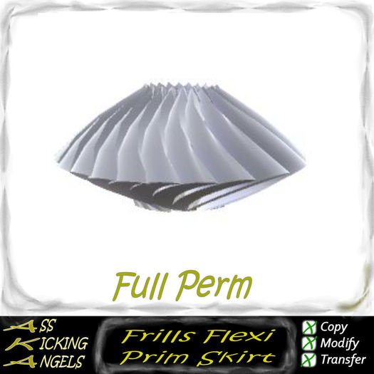 Second Life Marketplace - AKA Frills Flexi Prim Skirt Ad Full Perm