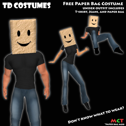 Second Life Marketplace - *TD* Paper Bag Free Halloween Costume