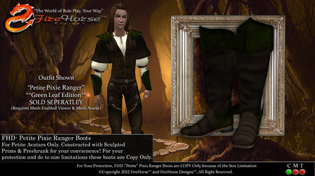 Second Life Marketplace - FHD-Petite Pixie Ranger Boots