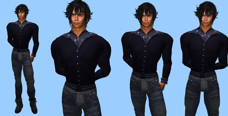 Second Life Marketplace - KL JORGE CASUAL MAN BLUE-PARTY- CASUAL MEN`S ...
