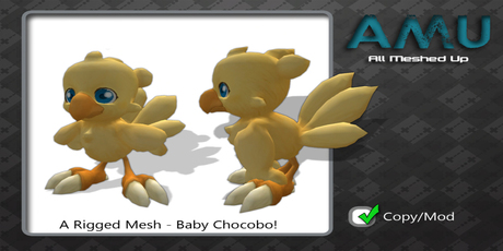 Second Life Marketplace - ARM - A Rigged Mesh - Baby Chocobo!