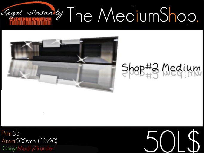 Second Life Marketplace - The Medium Shop 200smq (10m x 20m)