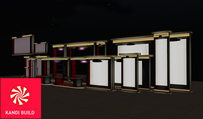 Second Life Marketplace - 18 piece fixture set,sign, display stand,Ad ...