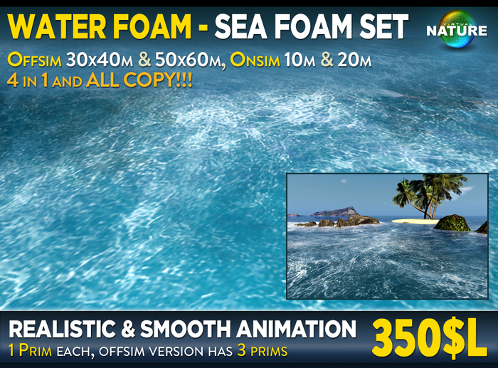 Second Life Marketplace - COPY - Realistic sea or water foam set - Sea ...