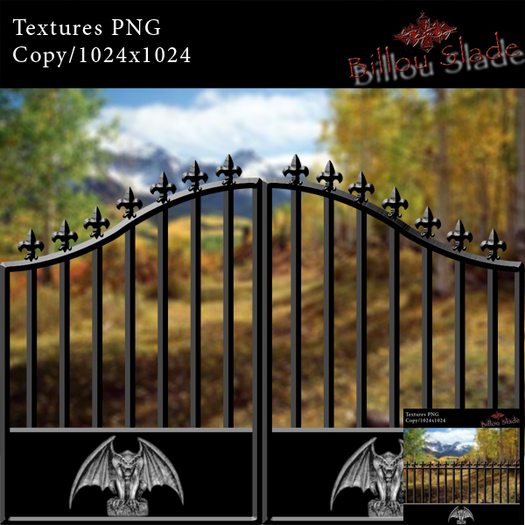 Second Life Marketplace - Billou slade prefab : texture fence door lily ...