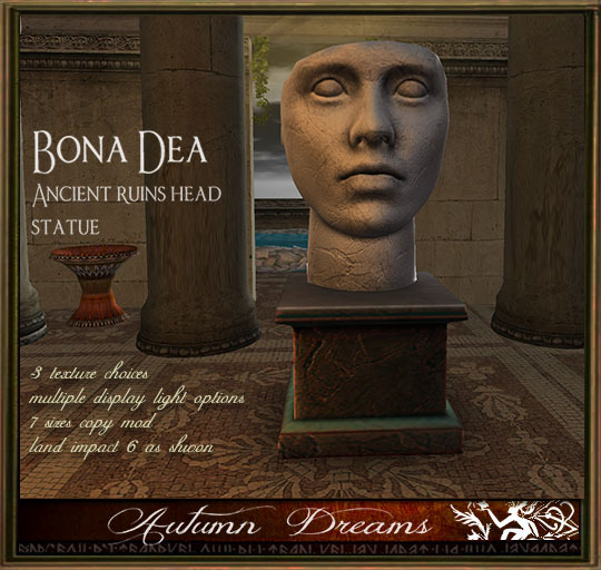 Second Life Marketplace - Autumn Dreams - Bona Dea: ancient ruins head ...
