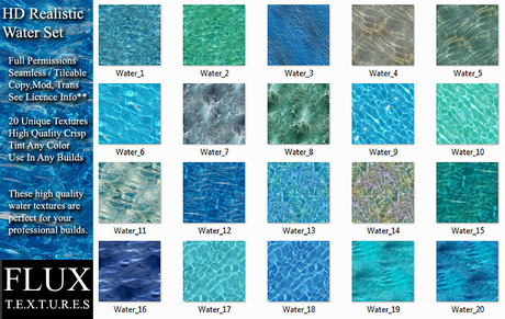 Second Life Marketplace - -FLUX- Water Texture Set