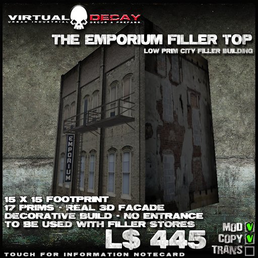 Second Life Marketplace - -Virtual Decay- The Emporium Filler filler ...