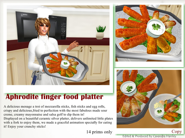 Second Life Marketplace - Aphrodite finger food platter- Buffet ...