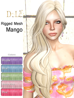 Second Life Marketplace - =DeLa*= Mesh Hair "Mango" Colors