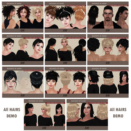 Second Life Marketplace - ***Aura***ALL Hairs DEMO