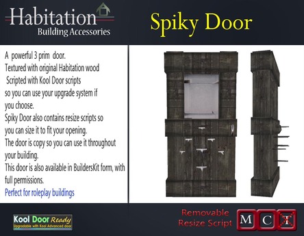 Second Life Marketplace - Habitation - Spiky Door - Scripted