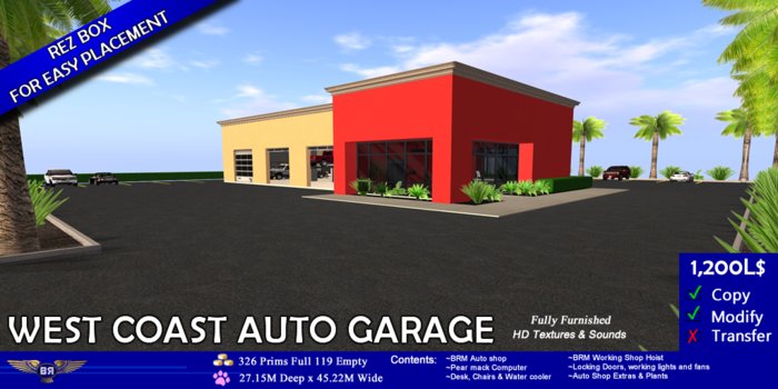 Second Life Marketplace - NOW 99L *BRM* Auto Shop