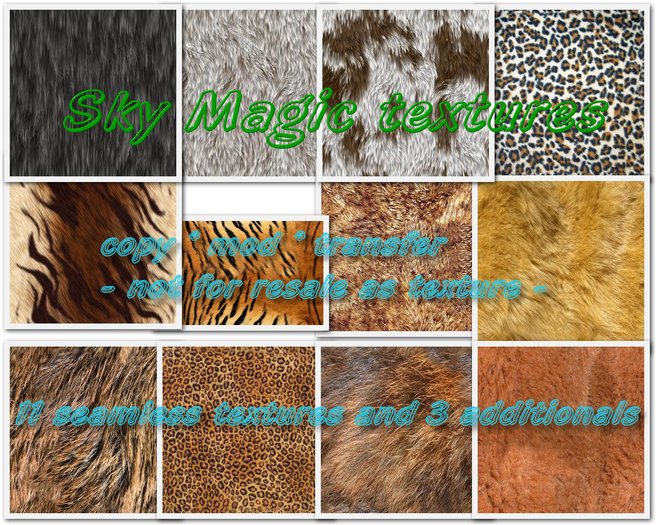 Second Life Marketplace - 14 photo-realistic fur / furry / rug textures ...