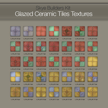 Second Life Marketplace - *Skye WhiteBox Textures - 126 Glazed Ceramic ...