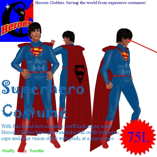 Second Life Marketplace - Heroes Clobber Great Guy 2 (inspired by Superman)